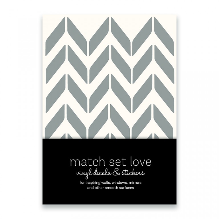 Chevron wall decal – Vinyl Wall Stickers – match set love