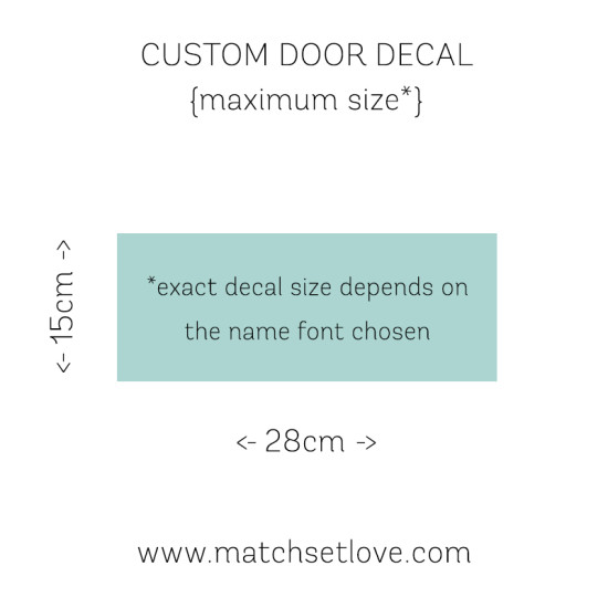 Custom Door Decals | Kids Door Vinyl Sticker – match set love
