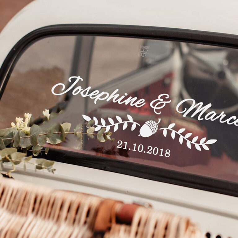 Just Married Car Sign | Custom Wedding Car Sign – match set love